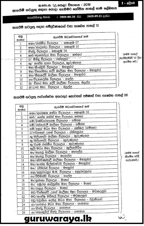 Paper Marking (AL and Grade V) and Schools List - Teacher