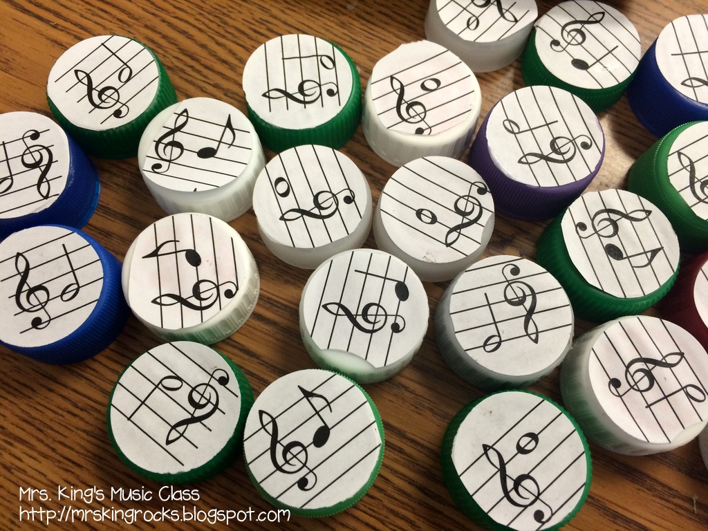 Mrs. King's Music Class: Dip Tray Workstations: Bottle Cap Pitches