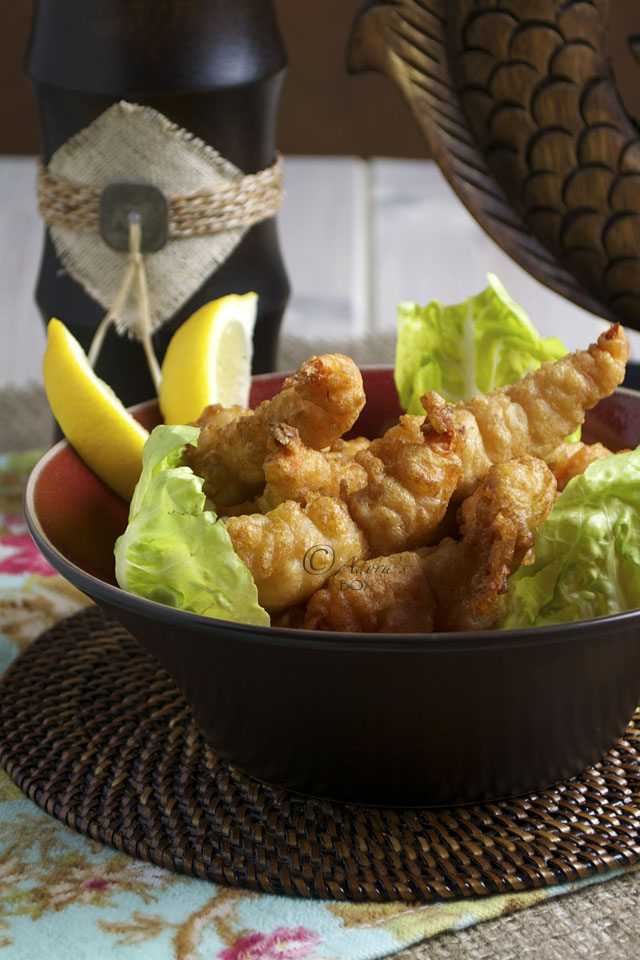 Adora's Box: CAMARON REBOSADO (PRAWNS IN BATTER)