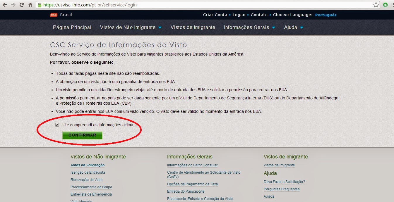 Container Travel: Pagamento da taxa e agendamento no CASV e Consulado