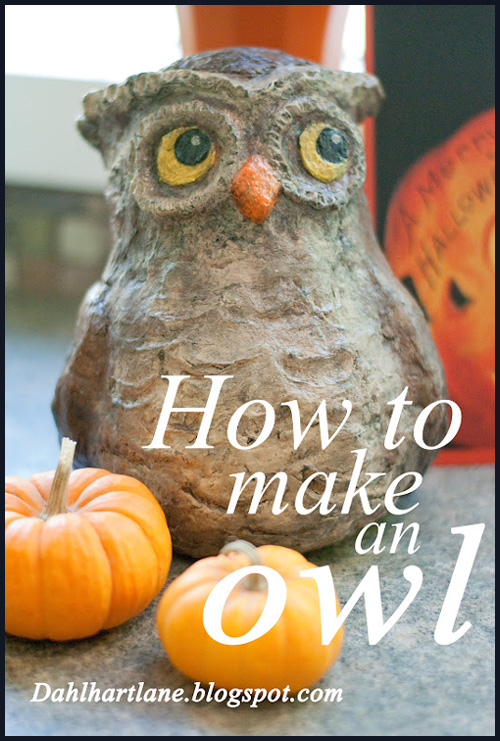 My Owl Barn: How to Make an Owl with Paper Mache and Clay