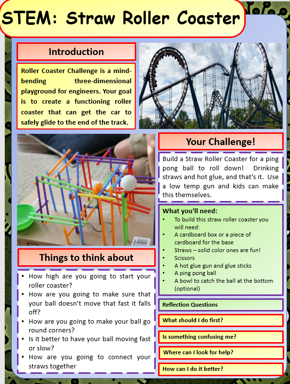 Year 6: STEM - Straw Roller Coaster