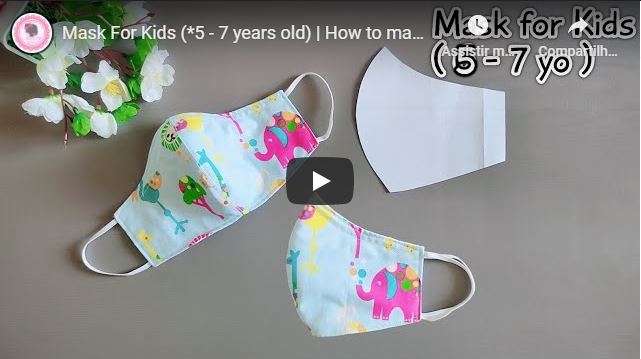 Mask For Kids (*5 - 7 years old) | How to make face mask for children ...