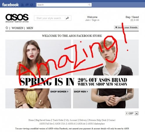 V.I.G.: ASOS uses Facebook on a next level