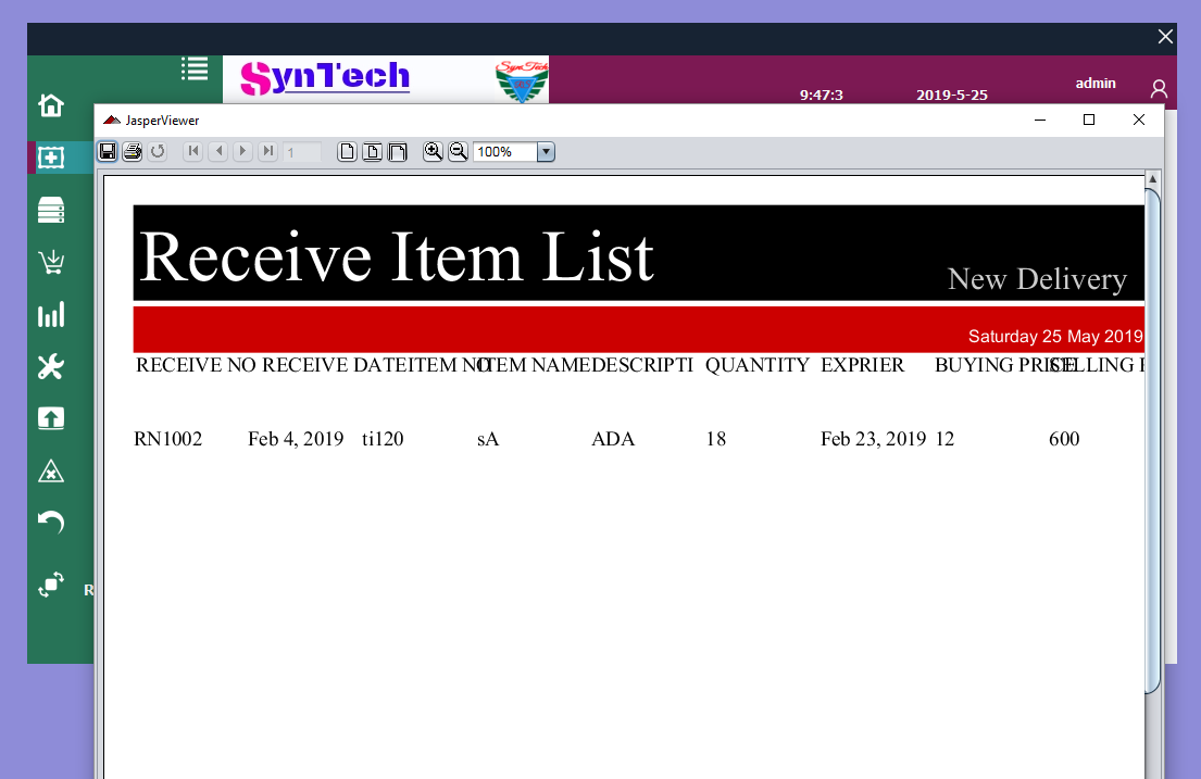 SynTech: Inventory Control System with modern GUI