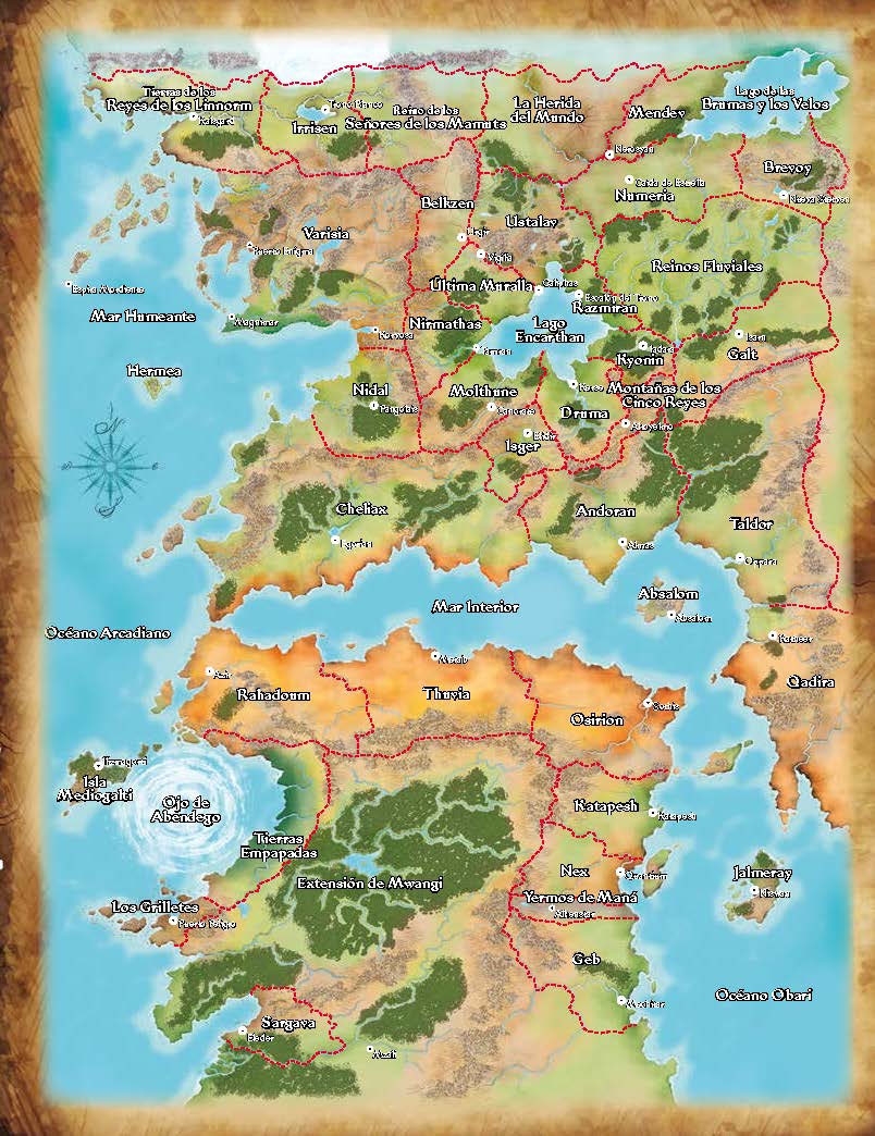 La Mazmorra de Iltir: [Pathfinder] Introducción básica al mundo de Golarion