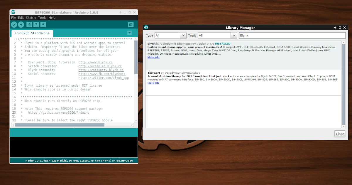 Menggunakan Aplikasi Blynk pada ESP8266 - Secure Instrument