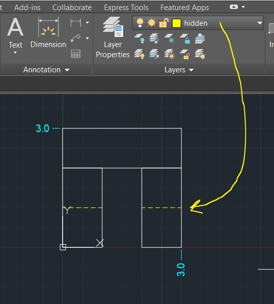 ENGR 1304: Example Cube Orthographic Projection
