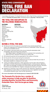 Thursday-Friday total fire ban - New Norfolk News