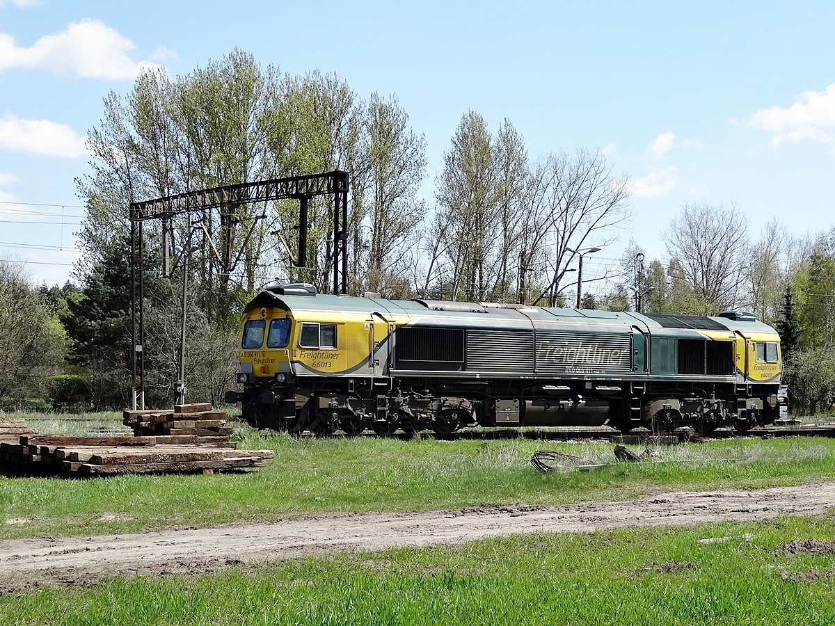 Class 66013 na grupie postojowej stacji Sitkówka Nowiny | Kolejowe Kielce