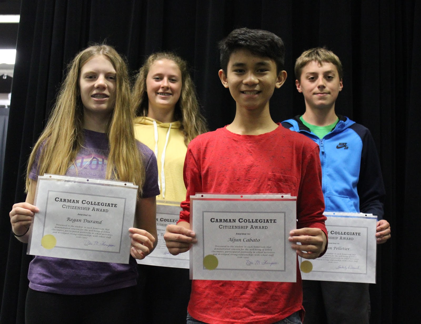 Carman Collegiate Cat's Meow: Grade 8 Awards
