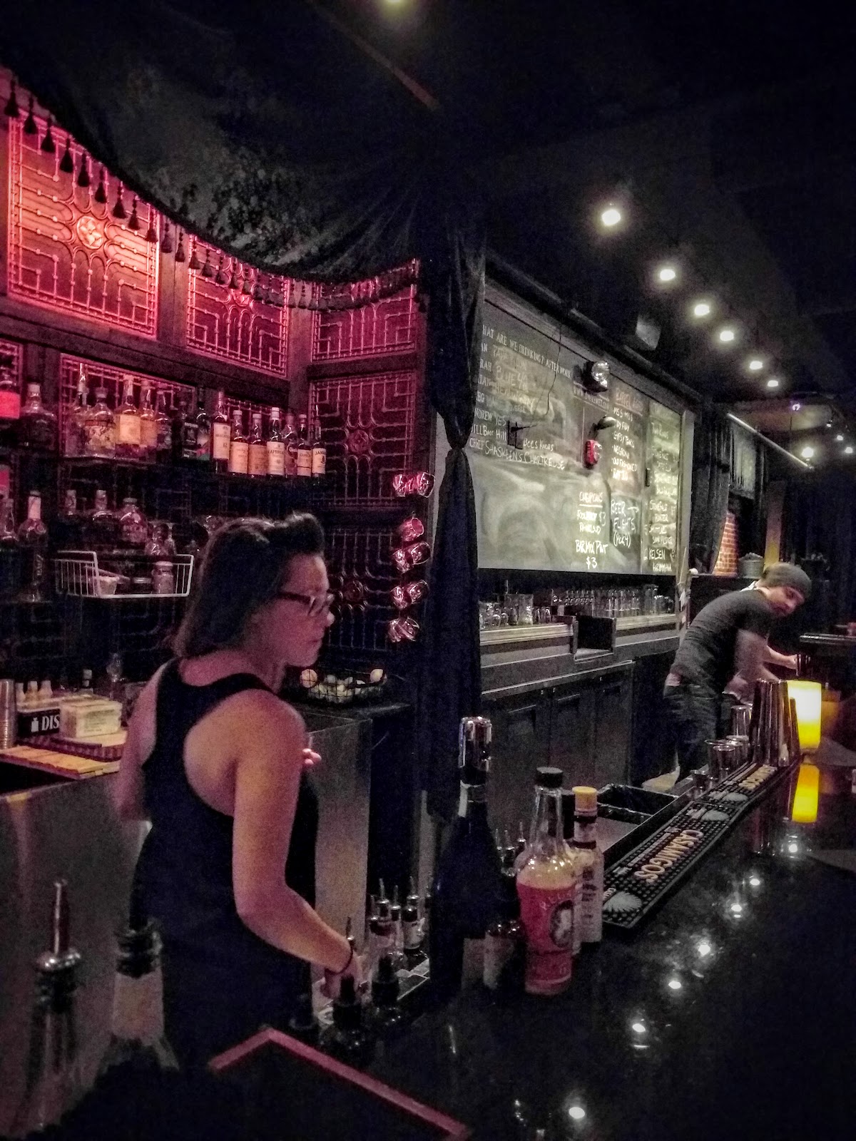 Dean and Mindy walk into a bar: We walk into a bar in New Hampshire