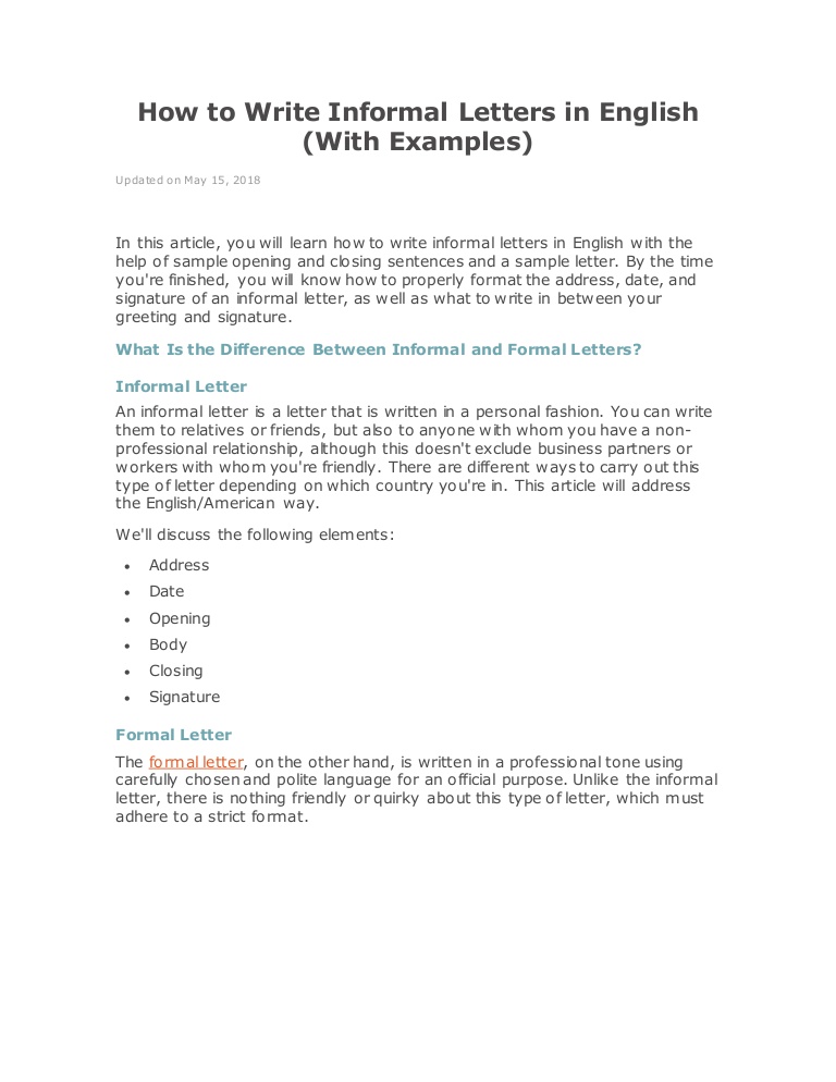 Non Formal Letter Format - Birthday Letter