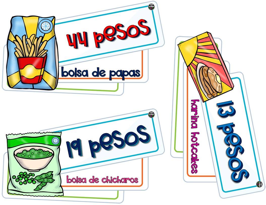 21 imágenes con tres precios cada una para trabajar precios, conteo y ...