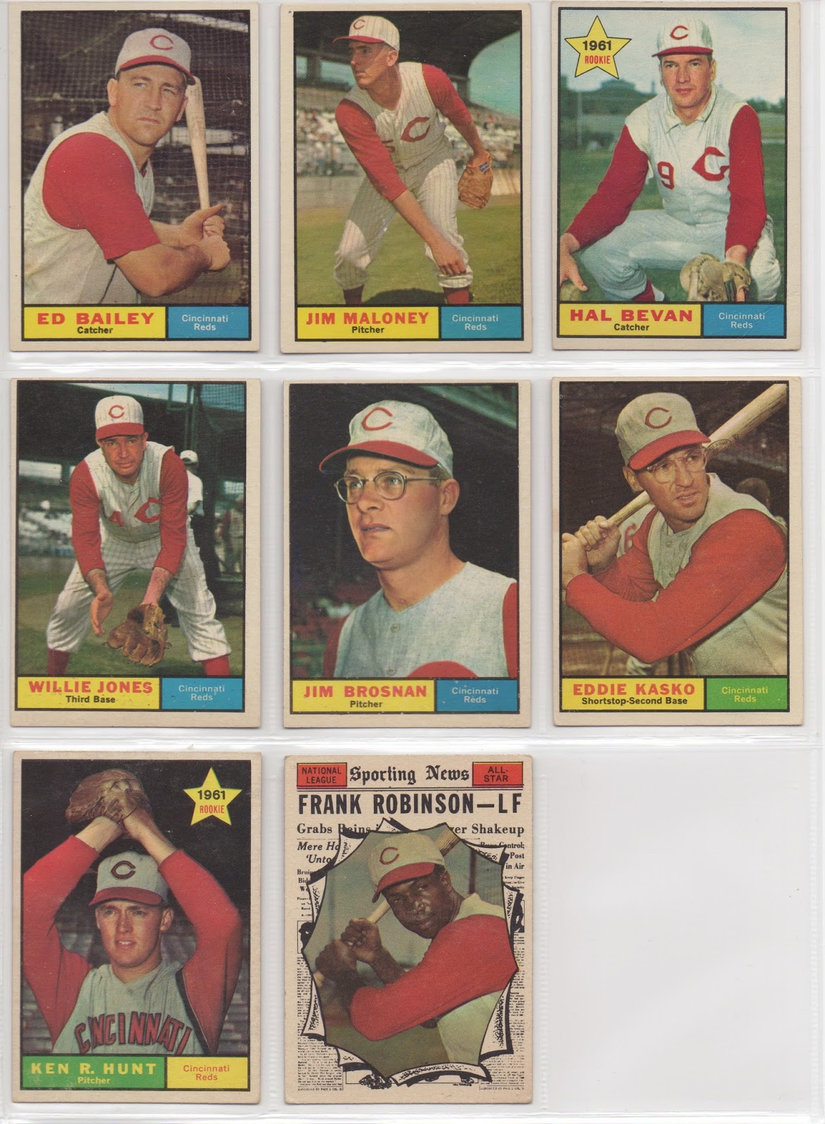 Cincinnati Reds Baseball Card Collector: 1961 Topps Cincinnati Reds ...