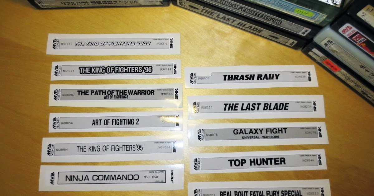 LABEL PARA NEOGEO MVS (ARTES ORIGINAIS)