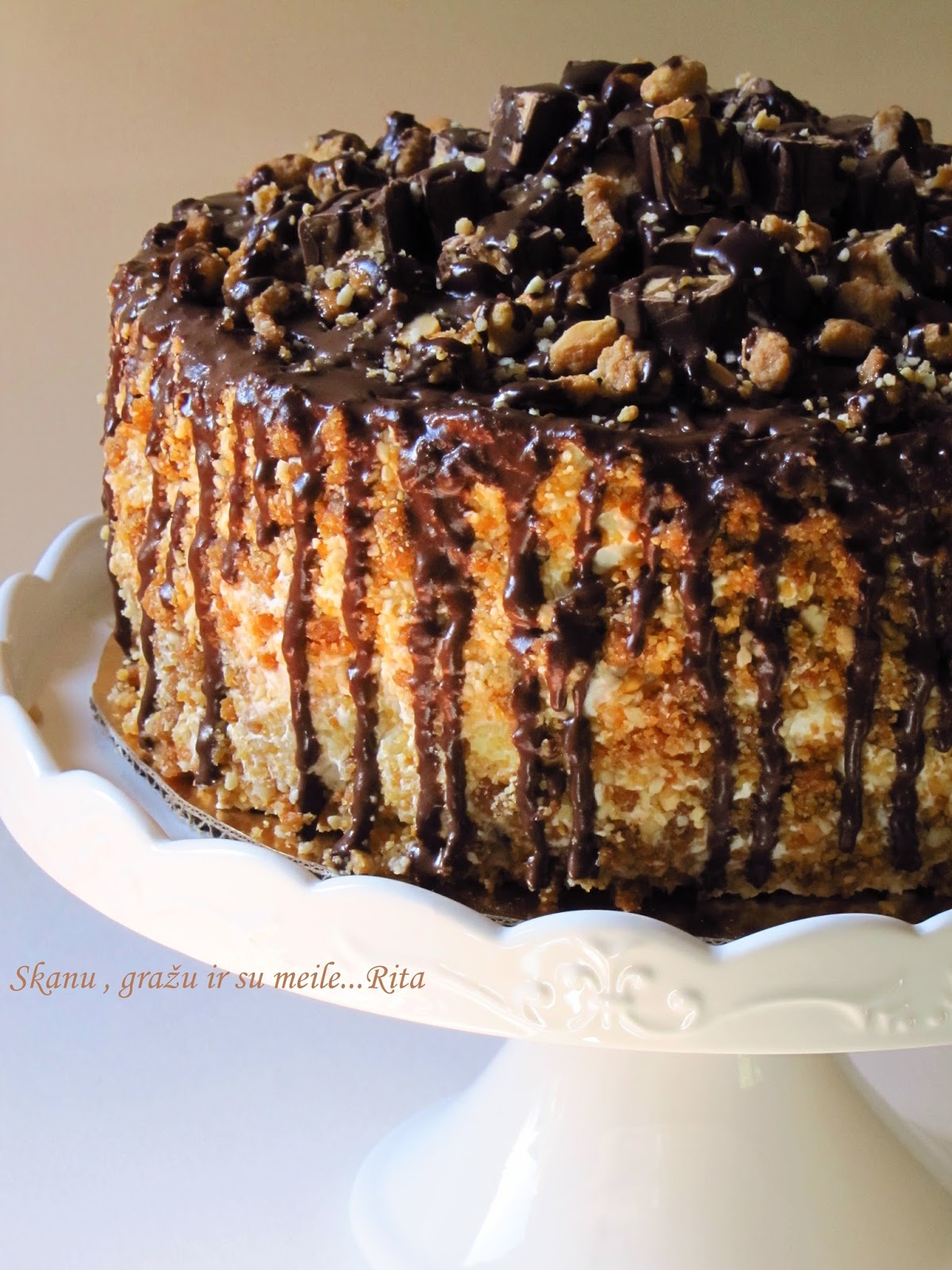 Ritos receptai : Tortas ''Snickers''