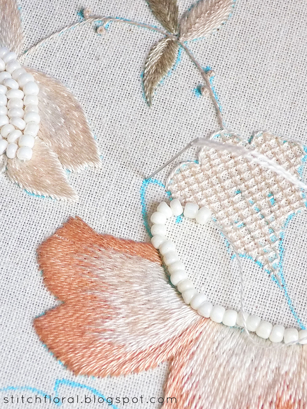 "Fall wedding" Part 2: Beaded filling tutorial - Stitch Floral