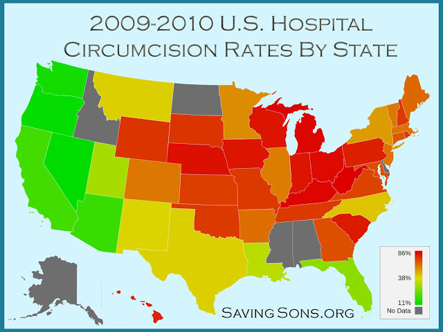 Saving Our Sons: U.S. Hospital Circumcision Rates By State