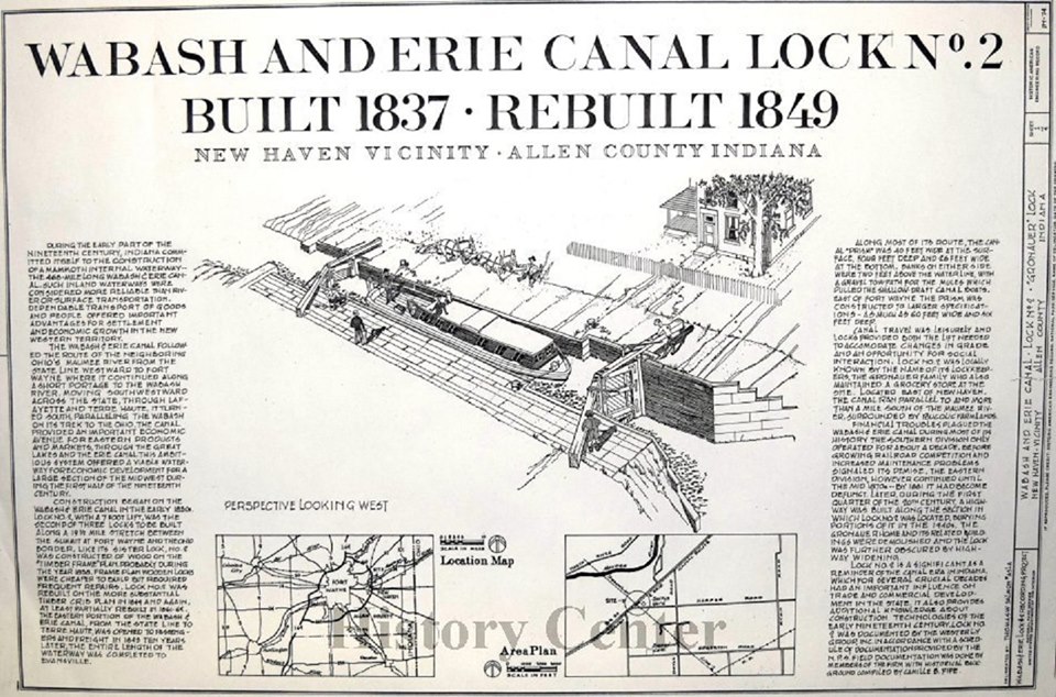 Towns and Nature: New Haven, IN: Wabash & Erie Canal Lock #2