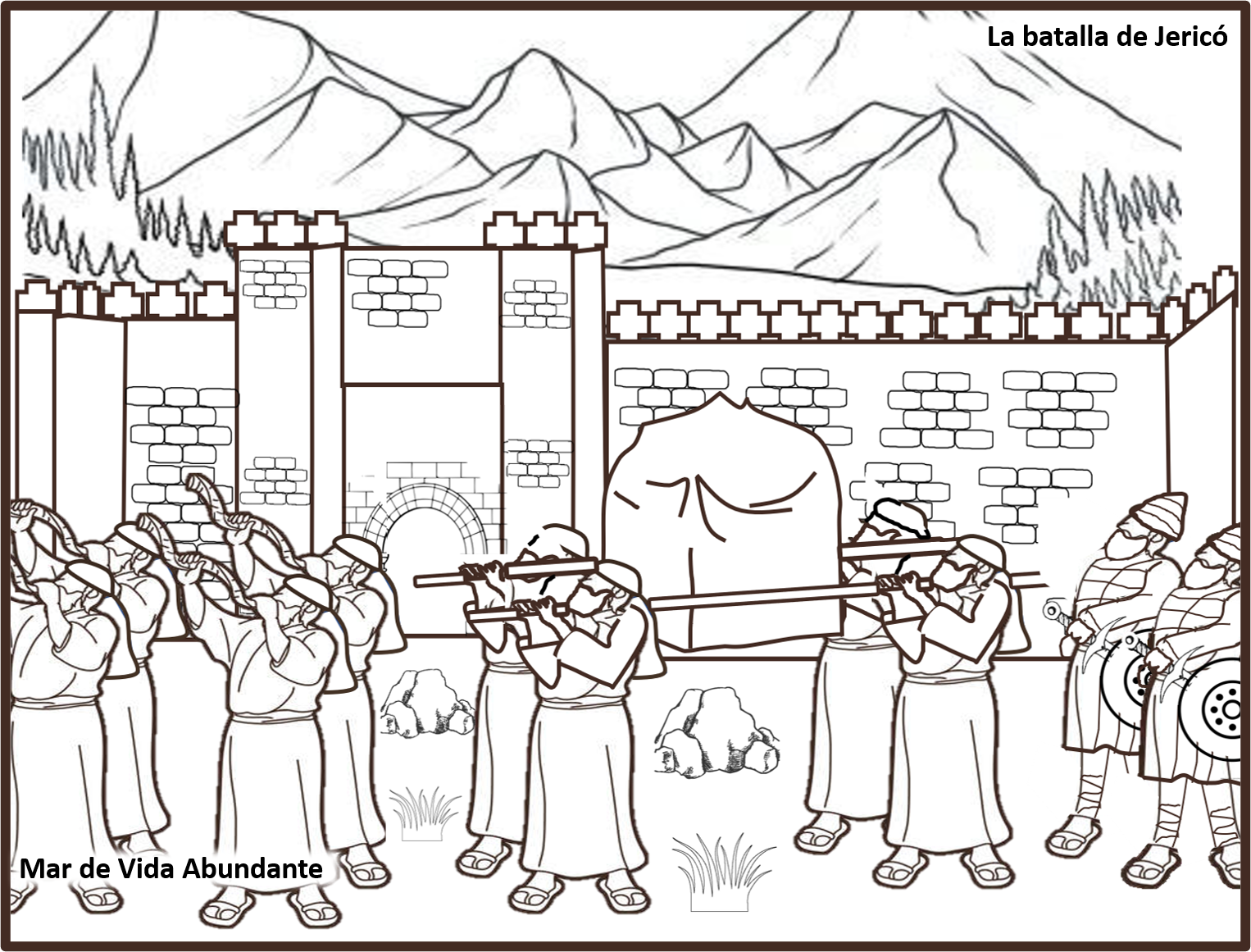 Muralhas De Jerico Para Colorir - RETOEDU