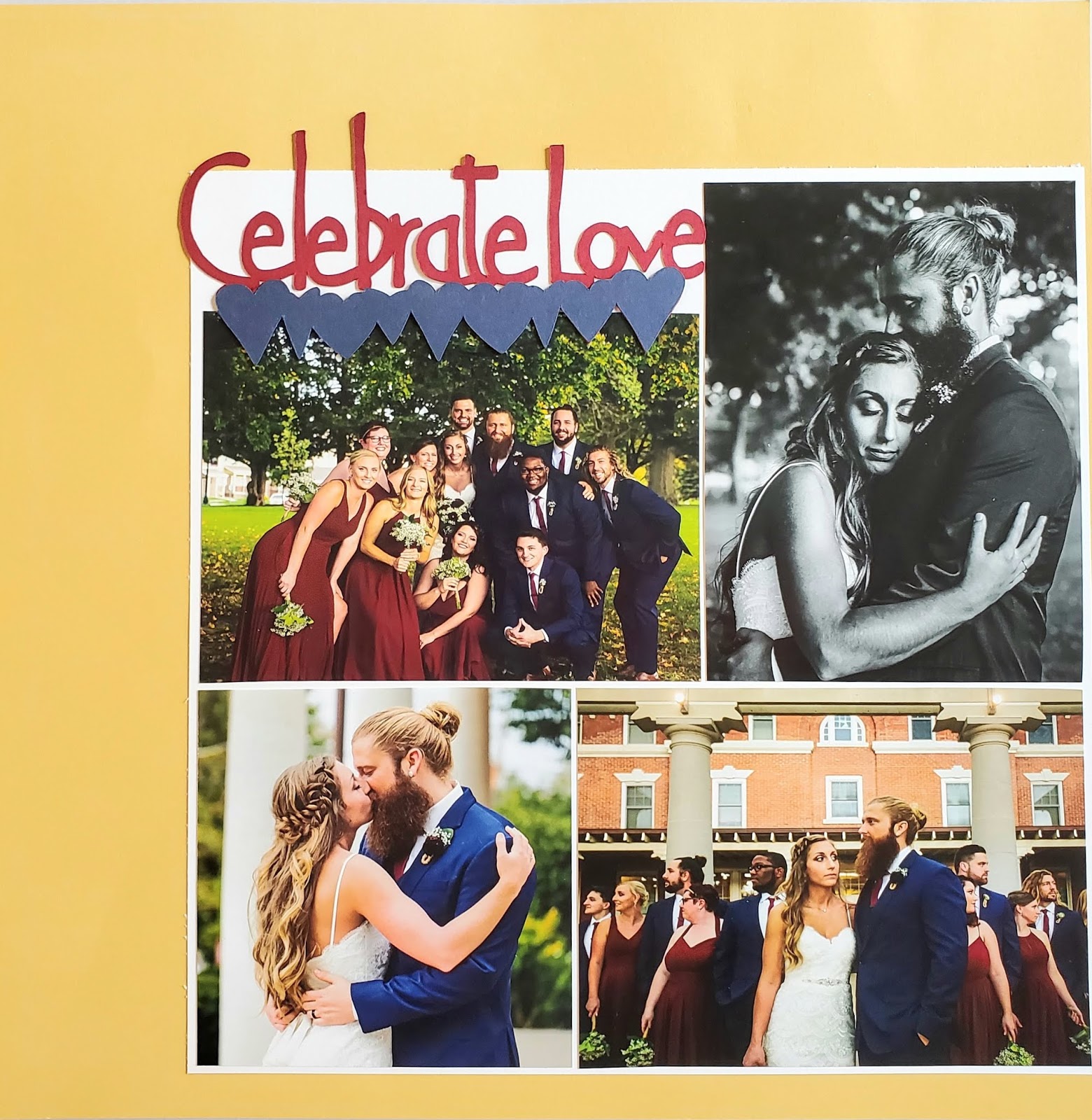 Random Memories: Celebrate Love - Two Page Wedding Scrapbook Layout