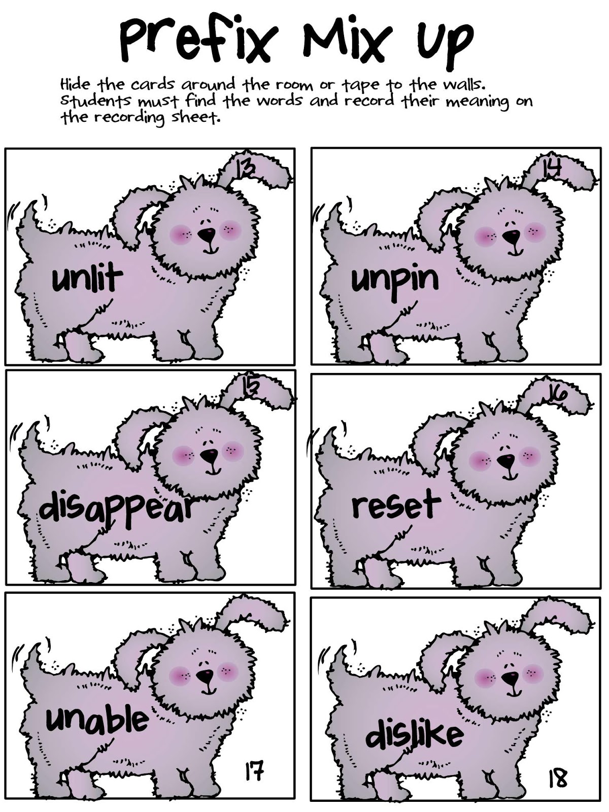 3 Teacher Chicks: Prefix Game Freebie and TWO Snow days!