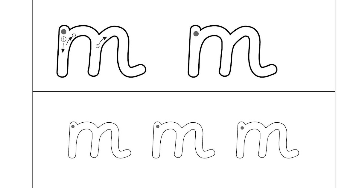 Lernstübchen: Nachfahrbuchstaben M m