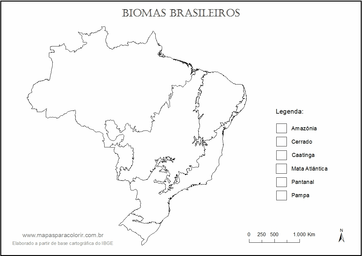 Aprendendo com a Geografia: Biomas Brasileiros - Mapa