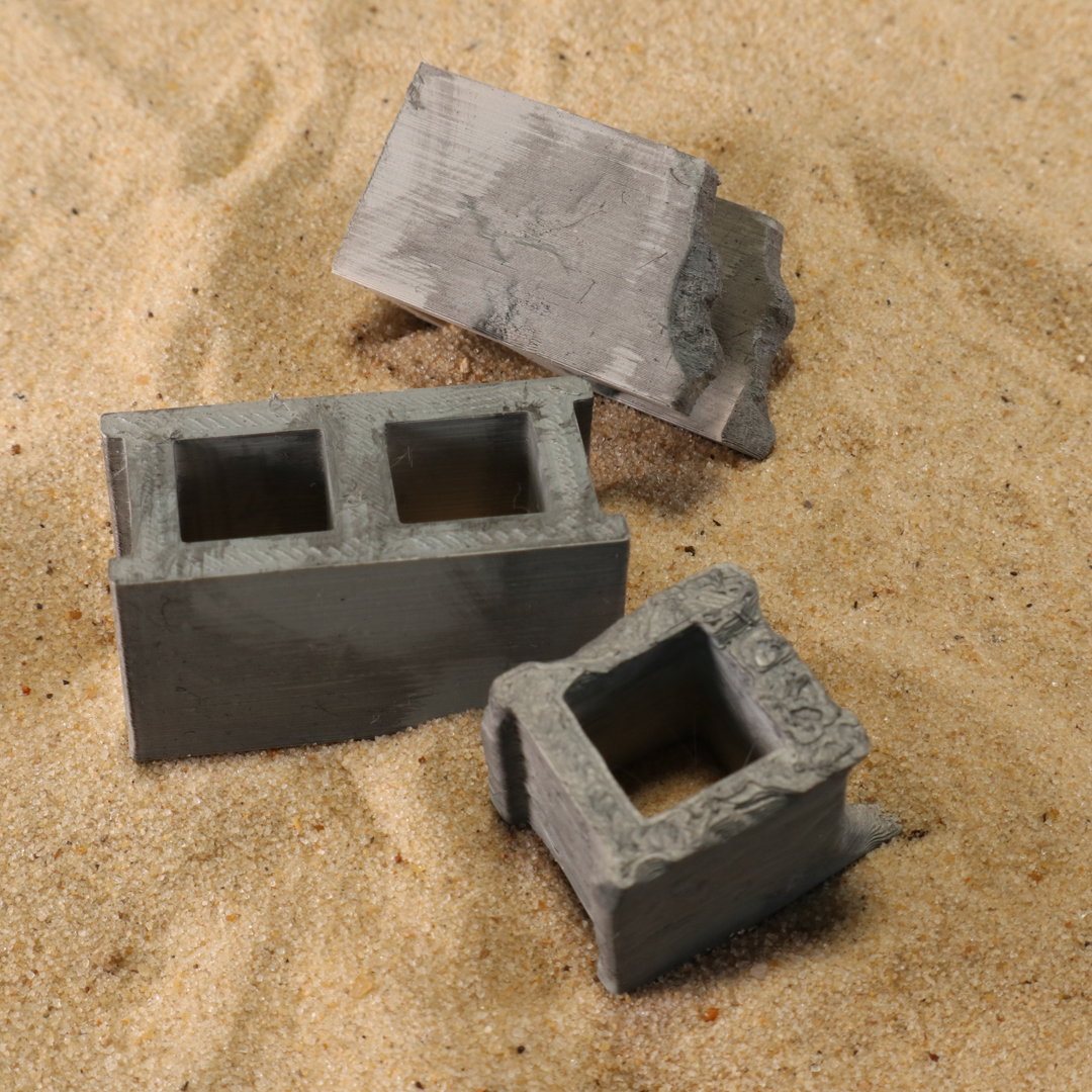 Concrete Cinder blocks for tabletop | The3Dprinting 3D print Dioramas ...