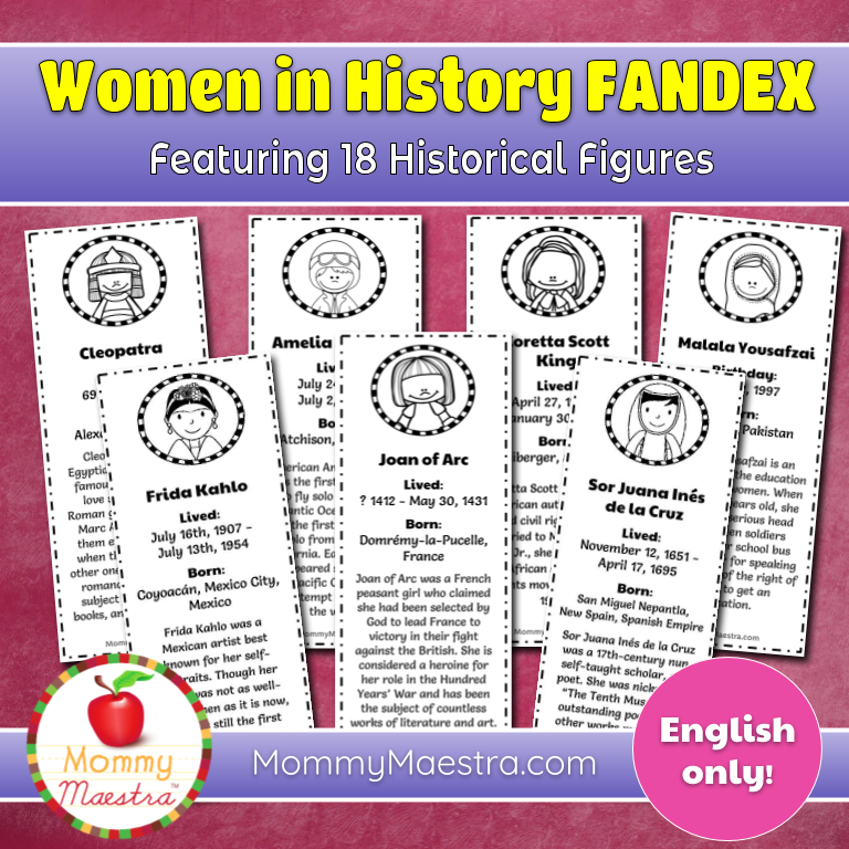 Mommy Maestra: 5 Printable Packets for Women's History Month