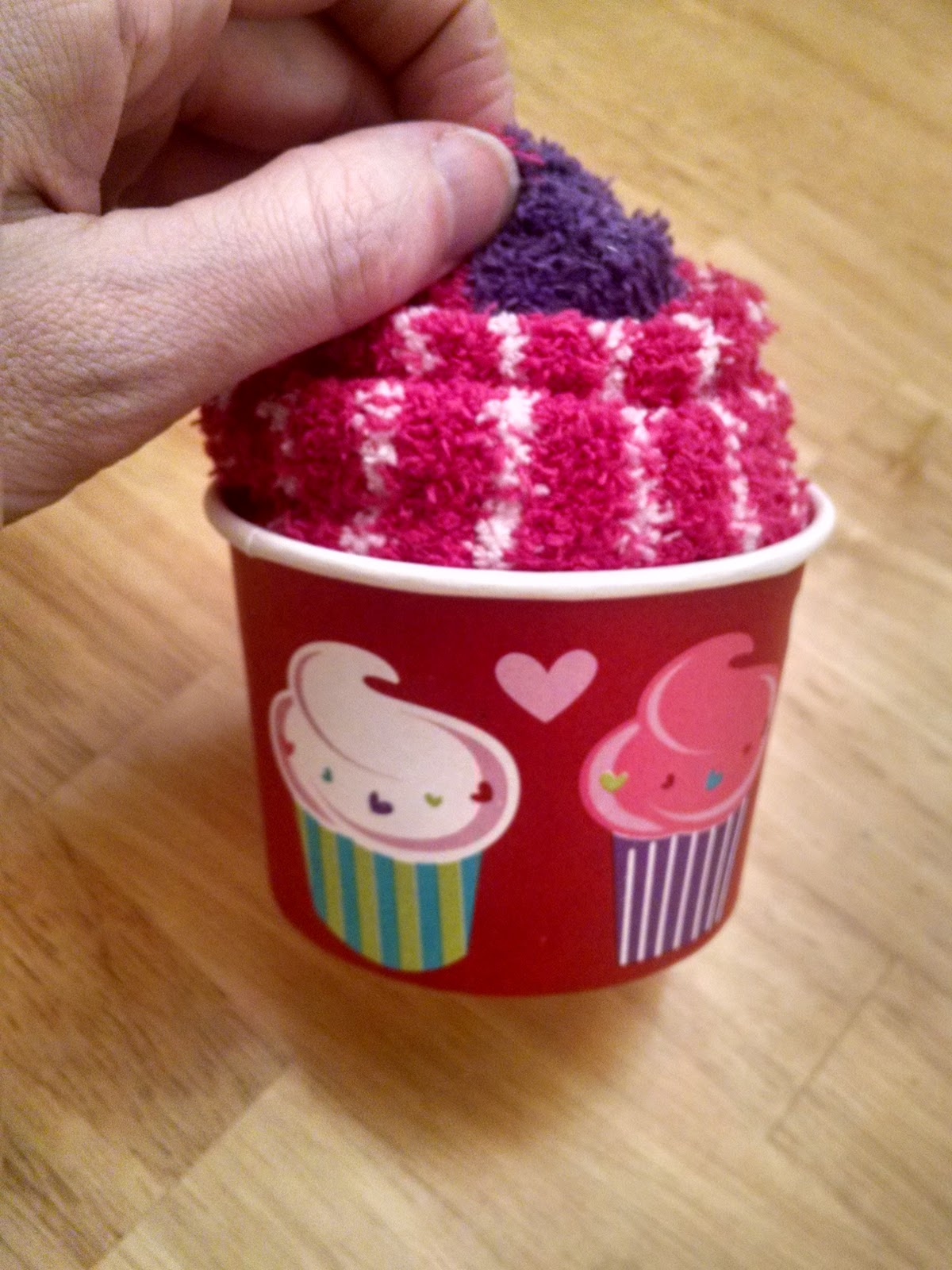 Must Run in the Family: Fuzzy Sock Cupcakes