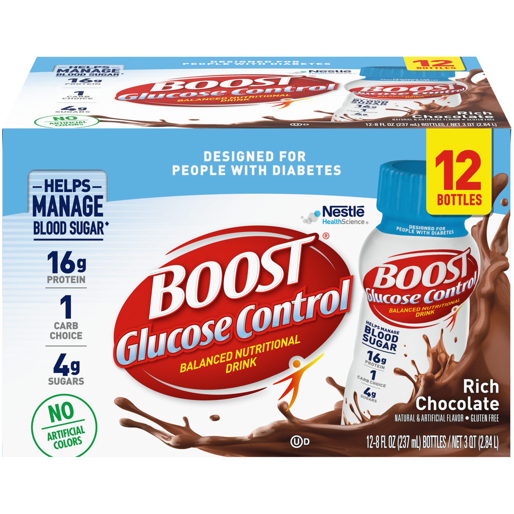 Boost Glucose Control Ready to Drink Nutritional Drink, Rich Chocolate ...