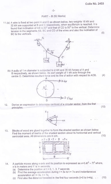 Engineering Mechanics: B.E II Semester Osmania University June 2013 ...