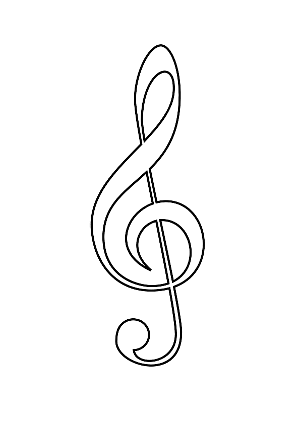 Clave De Sol Para Colorear Sketch Coloring Page