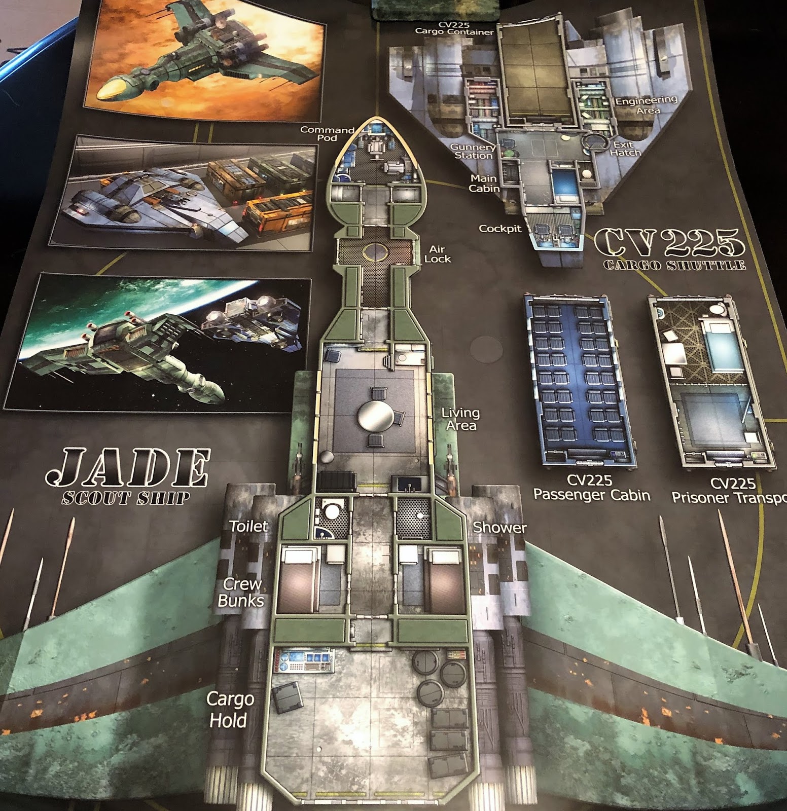 Da Long Wayz Dezert Groop: 0-hr Games' maps and ships for Starfinder