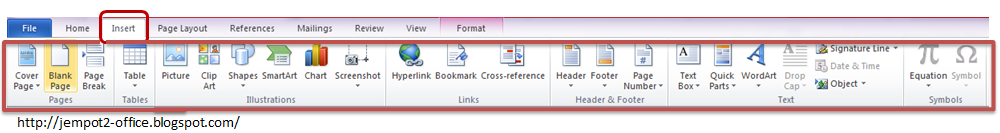 Menu Ribbon pada MS Word 2007+ - Multi Contents for all