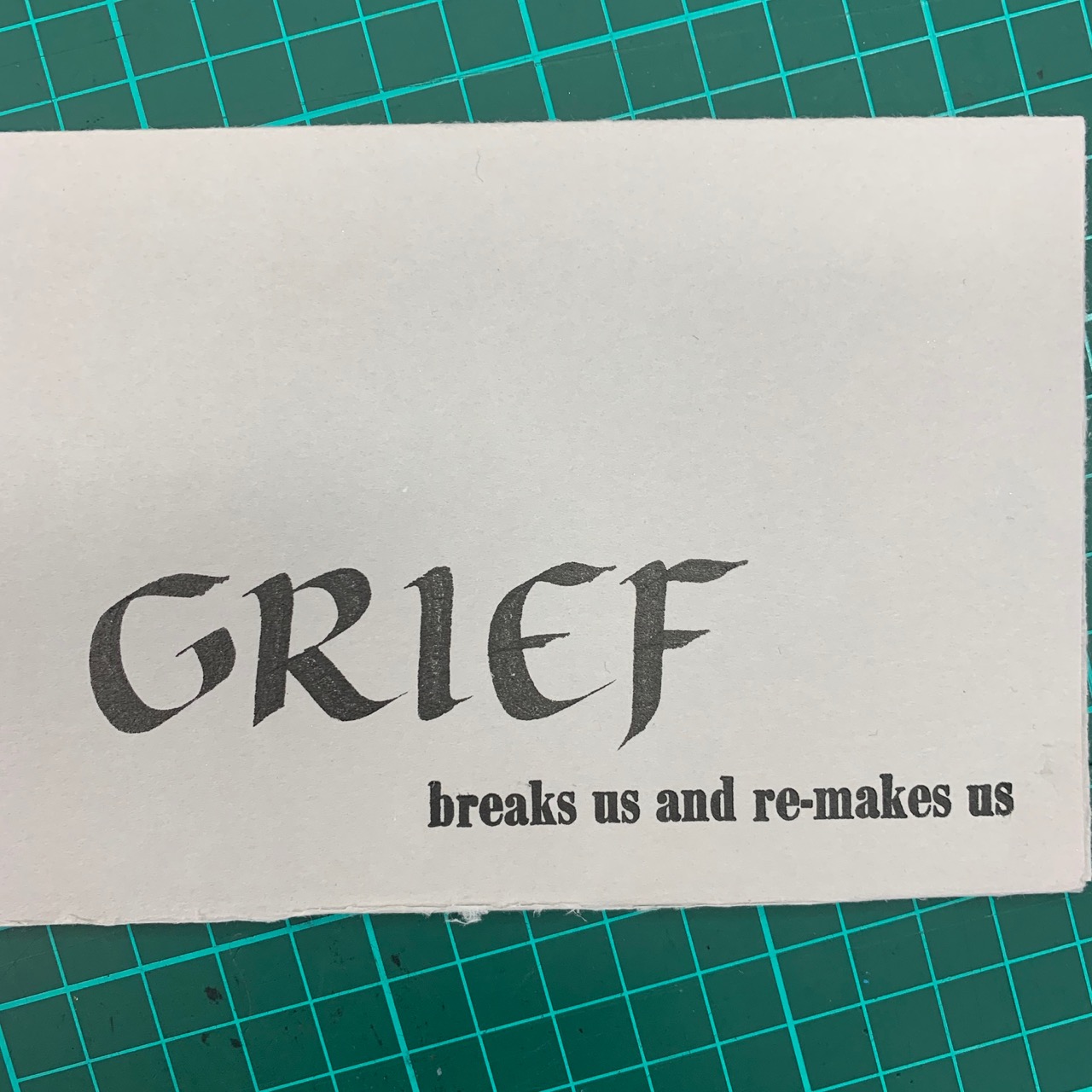 Paper Ponderings: Grief cards
