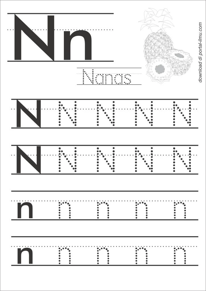 Belajar Menulis Huruf dengan Huruf Titik Titik | Portal-Ilmu.com