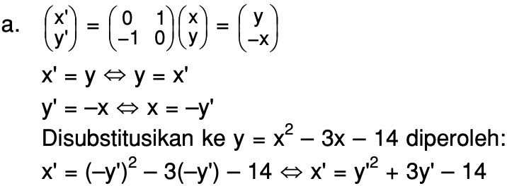 Tentukan Bayangan Parabola Y X2 3x 14 Oleh Transformasi Berikut tentukan-bayangan-parabola-y-x2-3x-14-oleh-transformasi-berikut