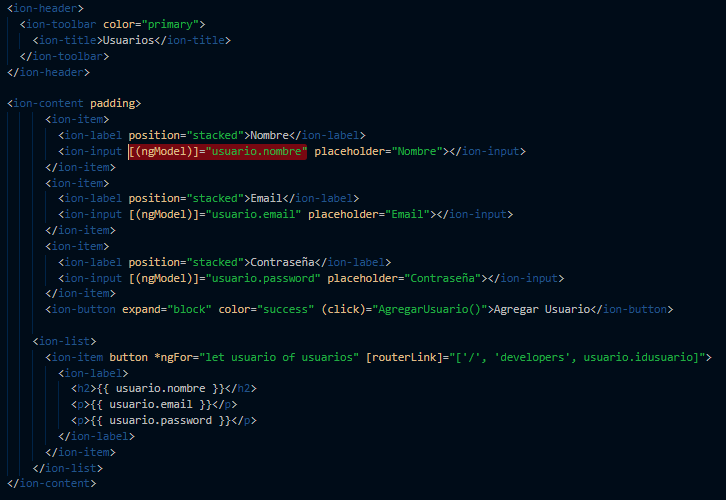 CRUD SQLite Ionic V4