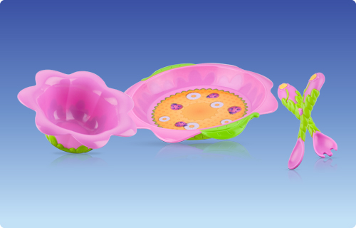 Rachel Plus Two, Our Favorite Things: Flower Child Feeding Set By Nuby Usa