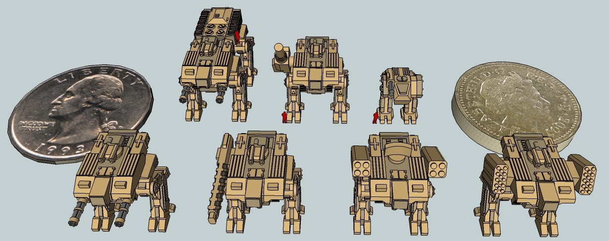 Welcome to the National Cheese Emporium!: 3mm Combat Walkers