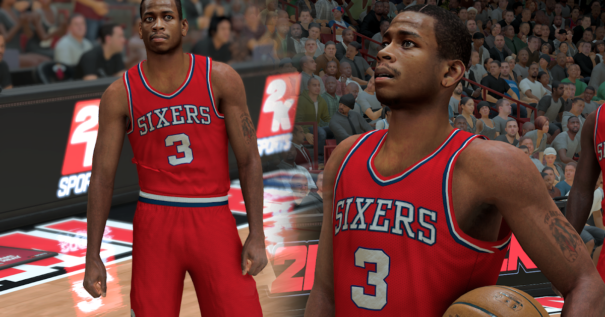 NBA 2K22 Rookie Iverson Cyberface and Body Model by Opao2k