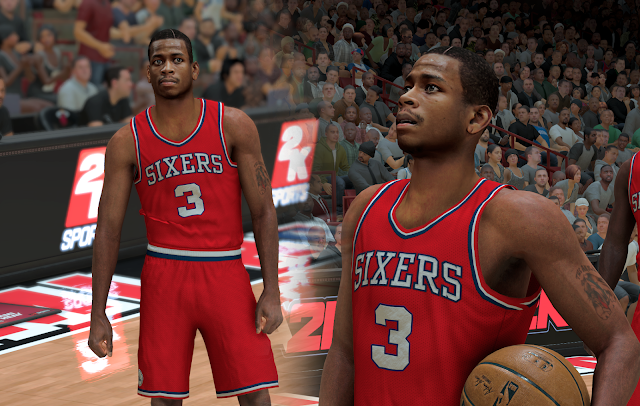 NBA 2K22 Rookie Iverson Cyberface and Body Model by Opao2k