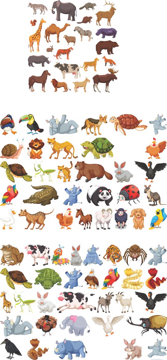 Animal vector file pack Editabe and changable file CMX file | PDF file ...
