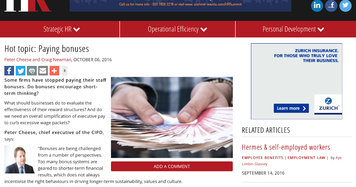 Hot topic: Paying bonuses ~ Strategic Human Capital Management (HCM) Blog