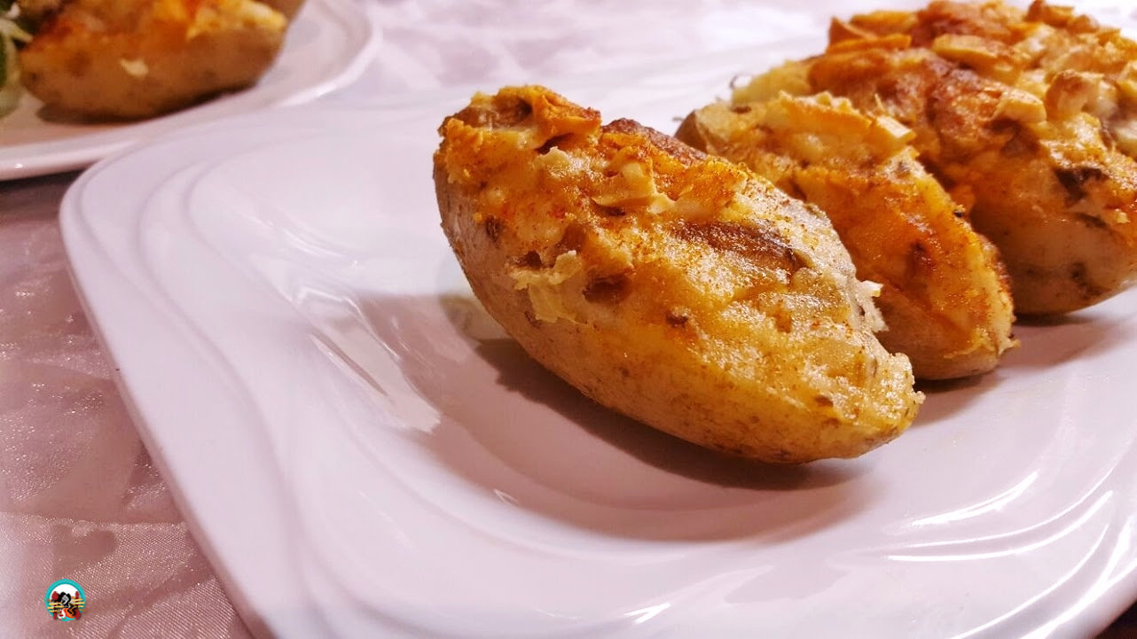 Papas rellenas con setas - ¡Huele Bien!