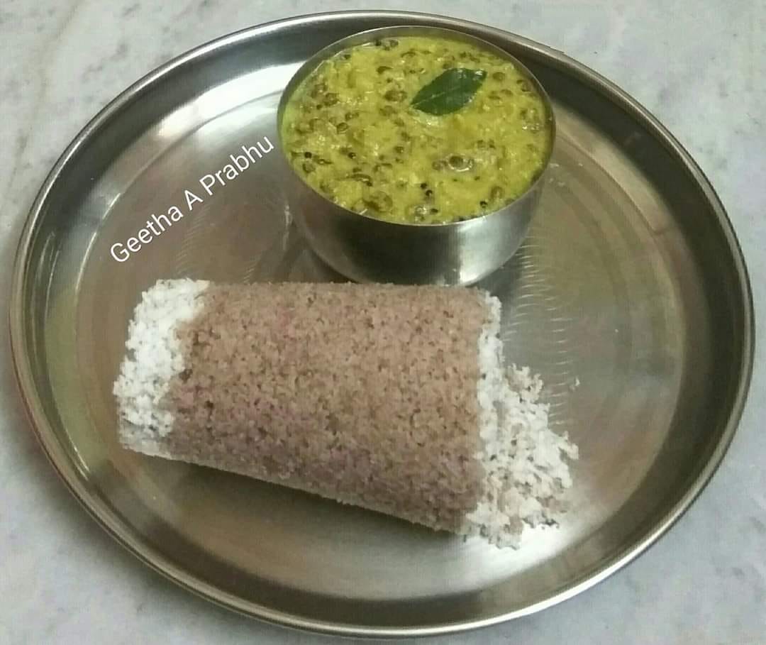 Cooking With Geetha: Chemba Puttu and Cherupayar curry.