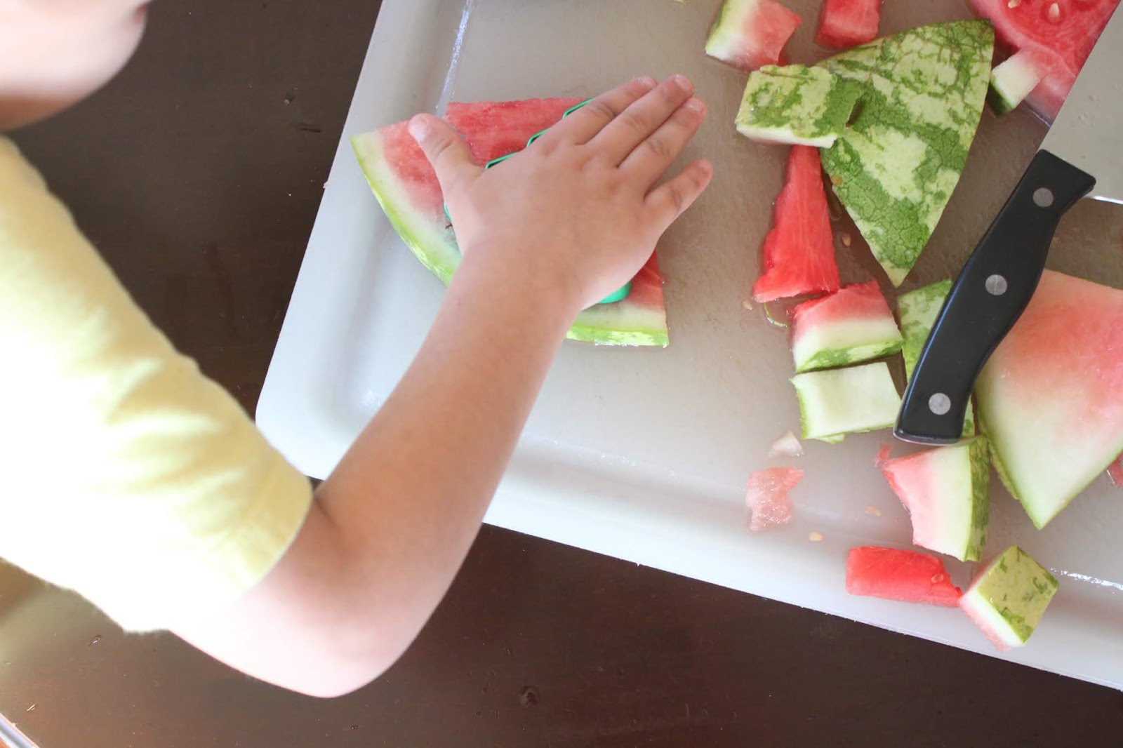 Show Me State Kate: Kids in the Kitchen-Watermelon Shapes